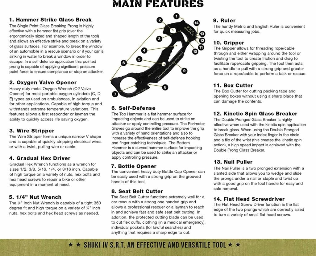 Shuki IV S.R.T. (Survival Rescue Tool) - Federation of Israeli Martial Arts